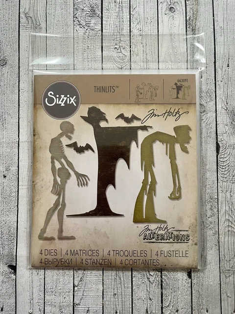 SIZZIX THINLITS DIES Ghoulish by Tim Holtz NEW/RARE 663091. Discontinued. £39.99 - PicClick UK